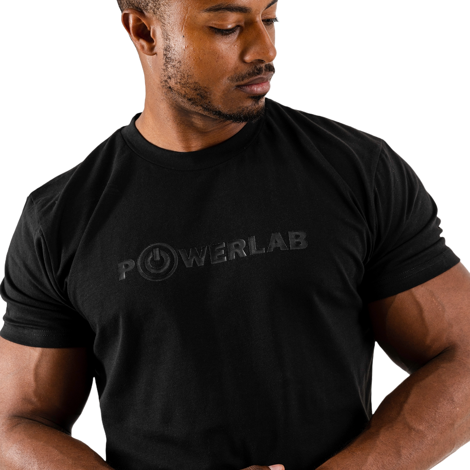 Classic Tee-Black/Black – POWERLAB