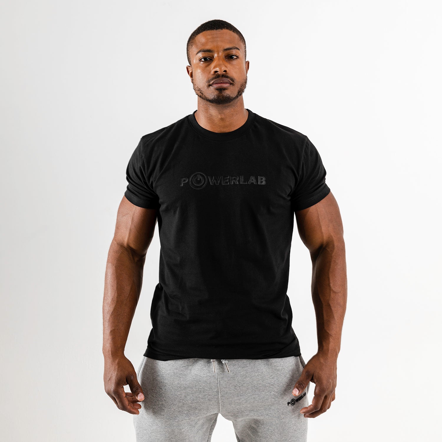 Classic Tee-Black/Black – POWERLAB